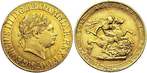 Pictures of Guineas and Sovereigns of George III